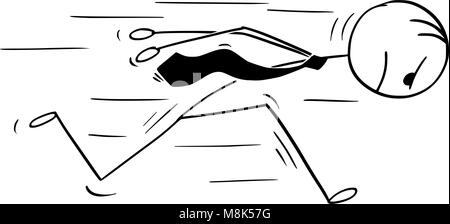 Cartoon of Headstrong Businessman Running Head First Against Wall Stock ...