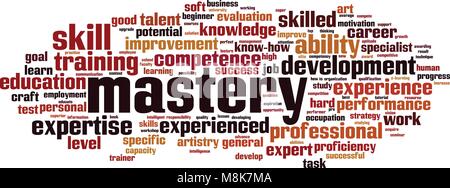 mastery word cloud concept. Vector illustration Stock Vector Image ...