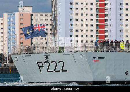 The Royal Navy (River Class) batch 2 offshore patrol vessel HMS Trent ...