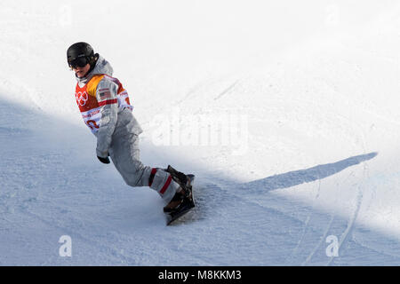 Arielle Gold (USA) bronze medal winner competing in the Snowboard ...