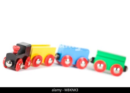 Wooden toy train locomotive engine designed for young children Stock ...