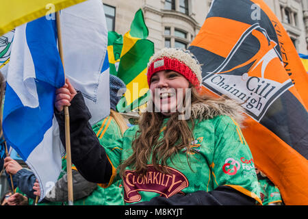 Flags of the counties/regions of Ireland lead the London St Patrick's ...
