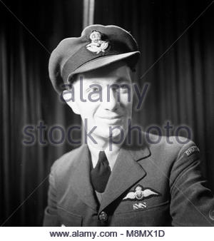 TOP SCORING WORLD WAR TWO RAF FIGHTER PILOT JOHNNIE JOHNSON WITH HIS ...