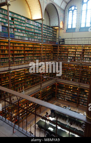 View of art galleries inside the Rijksmuseum in Amsterdam, The ...