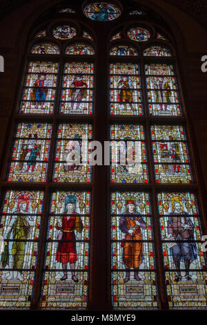 Stained glass window, Rijksmuseum, Amsterdam Stock Photo - Alamy