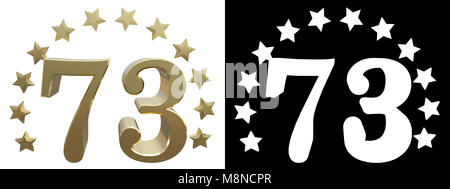 Set of number s seventy three year (73 year) celebration design ...