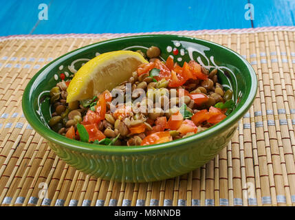 Green Lentil Salad Azifa , Ethiopian Food close up Stock Photo - Alamy