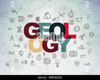 Science concept: Geology on Digital Data Paper background Stock Photo ...