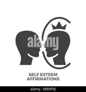 self esteem vector icon isolated on transparent background, self esteem ...