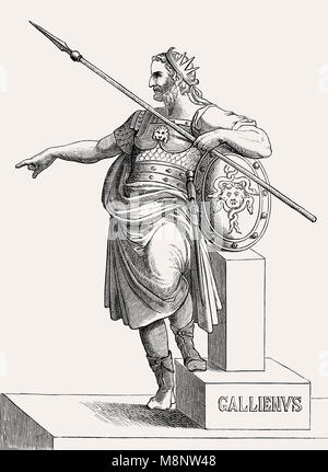 Gallienus or Gallien, c. 218 – 268, Roman Emperor Stock Photo - Alamy