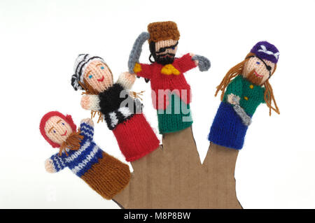 finger puppets on white background Stock Photo - Alamy