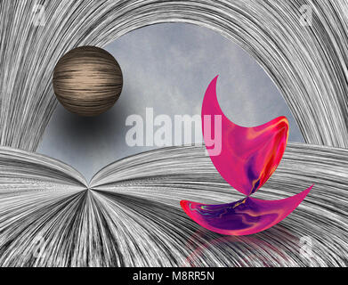 Pink matter in surreal space Stock Photo - Alamy
