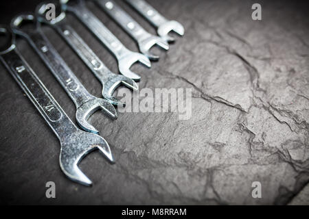 open end wrench tool set Stock Photo - Alamy