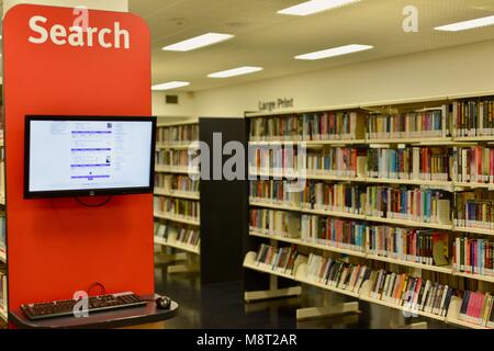 Search station at a library, CityLibraries Aitkenvale, Townsville ...