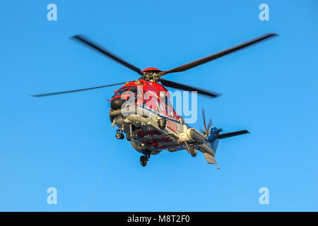 ALESUND, NORWAY - OCTOBER 24th, 2017: Airbus AS332 Super Puma rescue ...