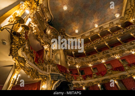 Beautiful interior of Old Residence Theatre in Munich. It is the former ...