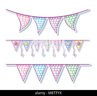 Cute pennants cartoons Stock Vector Image & Art - Alamy