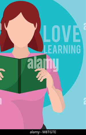 I love reading Illustration. Cartoon young boy reading a book Stock ...