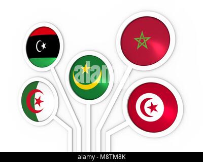 Arab Maghreb Union members Stock Photo - Alamy
