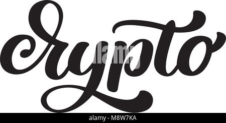 Bitcoin Hand written calligraphy text logo. Vector art crypto ...
