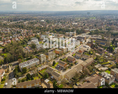 Aerial view of Surbiton, London, UK Stock Photo - Alamy
