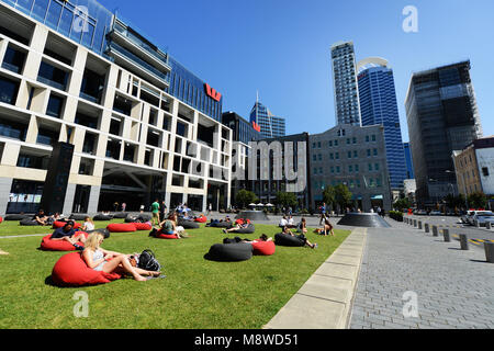 Takutai Square, Britomart, Auckland, New Zealand Stock Photo: 139841312 ...