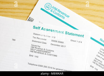 Self assessment statement Stock Photo - Alamy