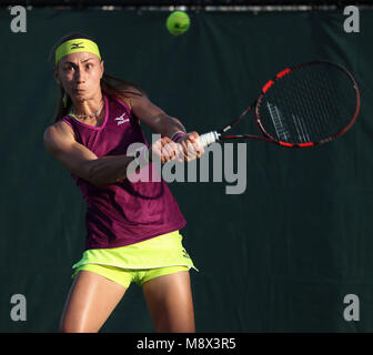 Maria Sakkari of Greece plays against Ekaterina Alexandrova of Russia ...