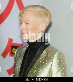 Tilda Swinton attends the "Isle of Dogs" Special Screening on March 20 ...