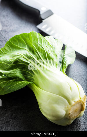 Pak choi on black Stock Photo - Alamy