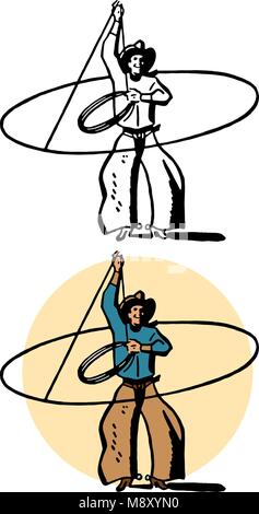 circle lasso cartoon vector illustration Stock Vector Image & Art - Alamy