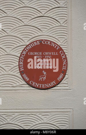 Plaque on house commemorating where novelist William Thackeray stayed ...