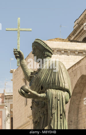 Colossus of Barletta. Bronze statue of an Eastern Roman Emperor. Italy ...