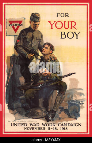 Vintage WW1 American Propaganda Poster The Spirit of '18 / The World ...