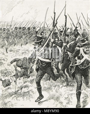 The Battle of Maida, Calabria, Napoleonic Wars, Italy, 4 July 1806 ...