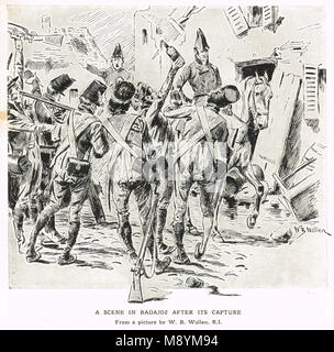 British troops at the Siege of Badajoz, Spain, in 1812 during the ...