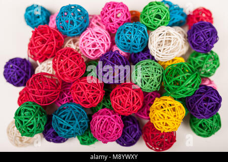 Colored wicker balls Stock Photo - Alamy