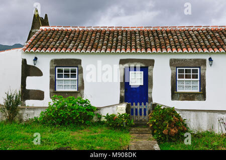 Traditional house of São Brás. Terceira, Azores islands, Portugal Stock ...