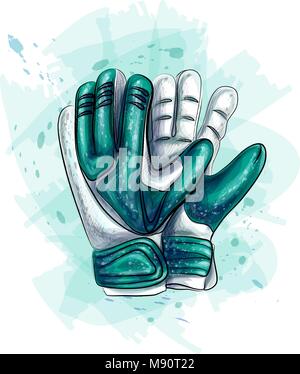 Soccer gloves icon on white background for graphic and web design ...