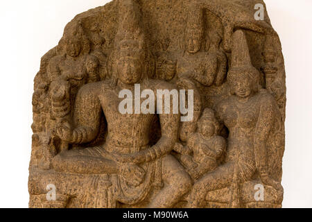 Shiva and Uma (Somaskanda) - South India, ca. 14th century Stock Photo ...