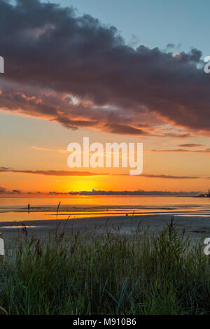 Sunset on the beach ,Tallinn Bay,Estonia Stock Photo - Alamy