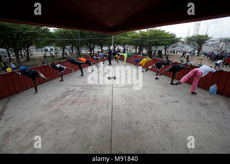 Open-air sunday gym in Cotonou, Benin Stock Photo - Alamy