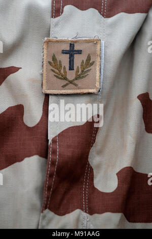 Military chaplain. Uniform with christian insignia. Strasbourg. France ...