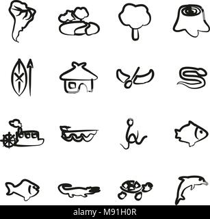 Amazon Rainforest Icons Stock Vector Image & Art - Alamy