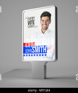 political marketing billboard for outdoor advertising 3d rendering ...