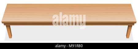 Perspective view of wooden empty table with copy space, isolated on ...