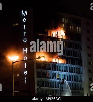 Dublin, Ireland. 21st March, 2018. 21/3/2018. Metro Hotel Fire Ballymun ...