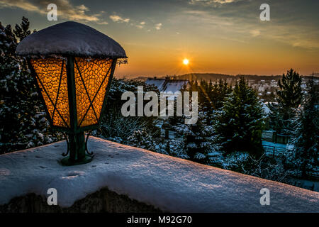 colorful icicles at sunrise Stock Photo - Alamy