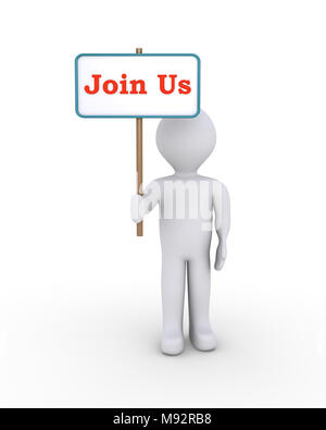 Text sign showing Join Us. Internet Concept Register in community Team ...