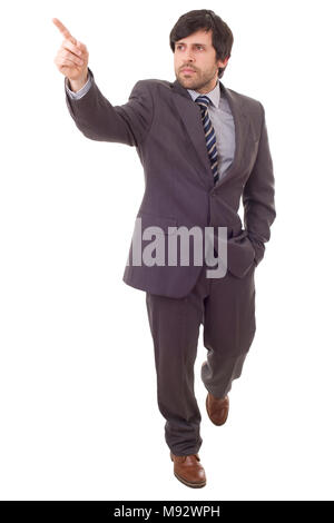 businessman full body pointing isolated on white background Stock Photo ...
